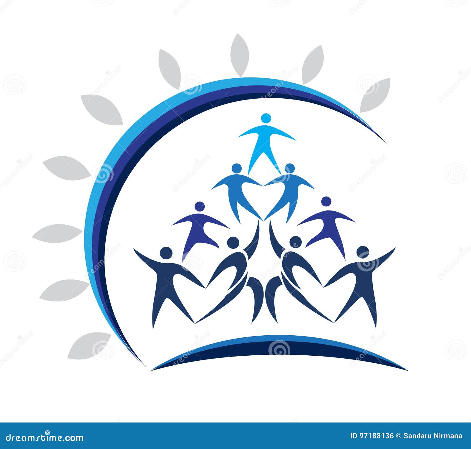 Logotipo De La Unión De La Gente Ilustración del Vector - Ilustración ...