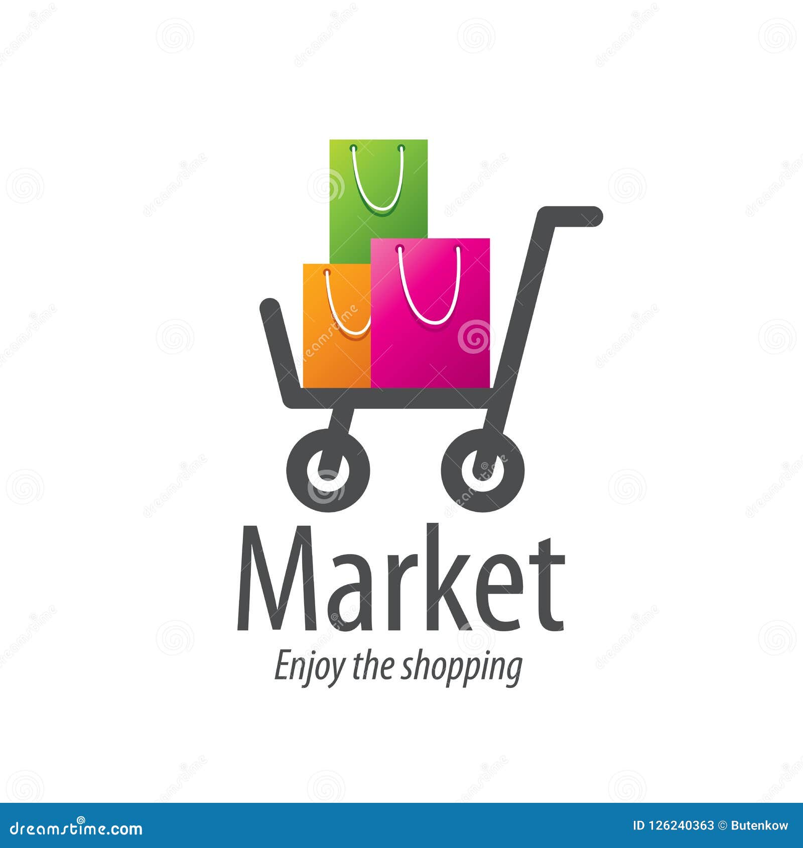 Logotipo De Las Compras Del Vector Ilustración del Vector - Ilustración ...