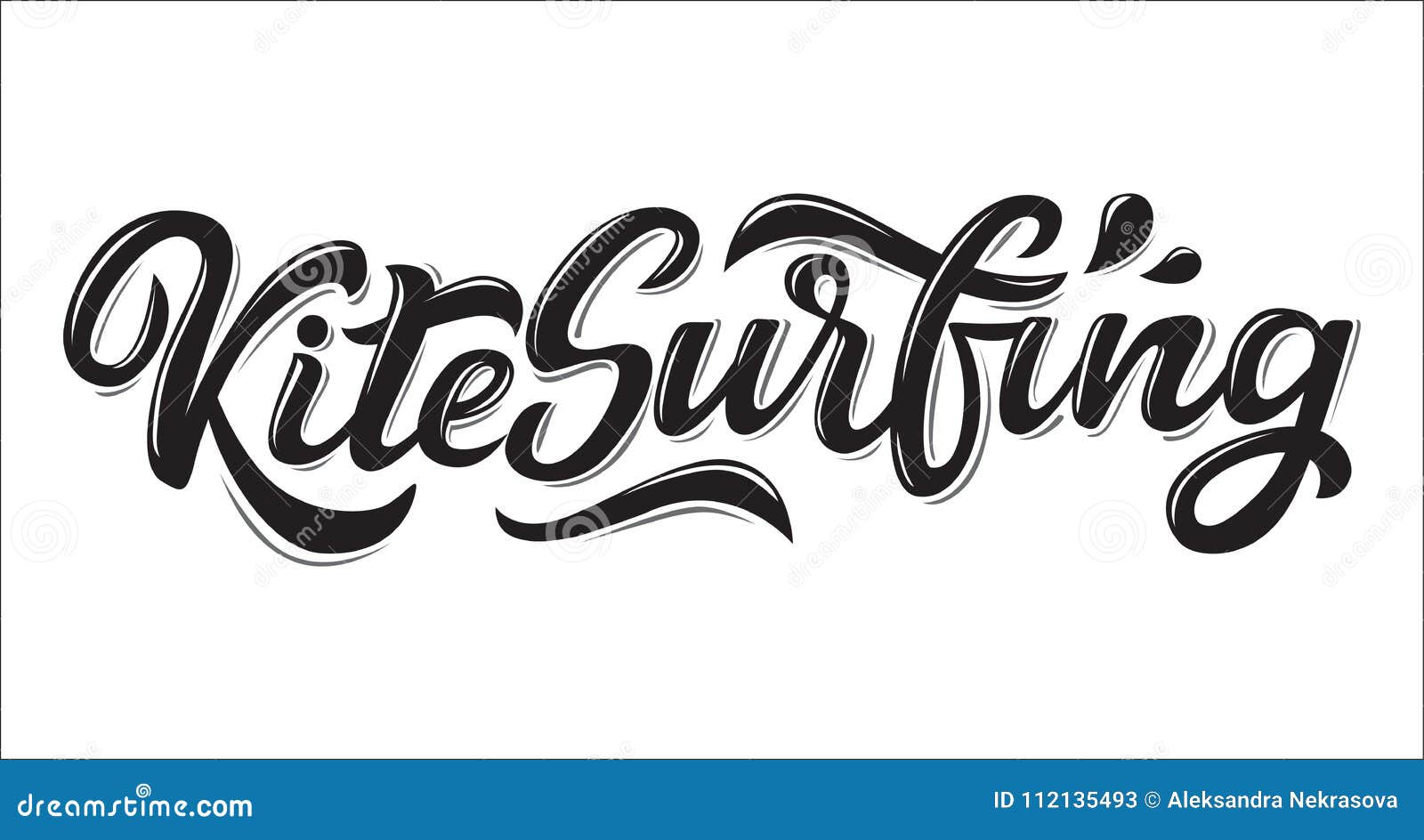 Logotipo De Las Letras De Kitesurfing Stock de ilustración ...