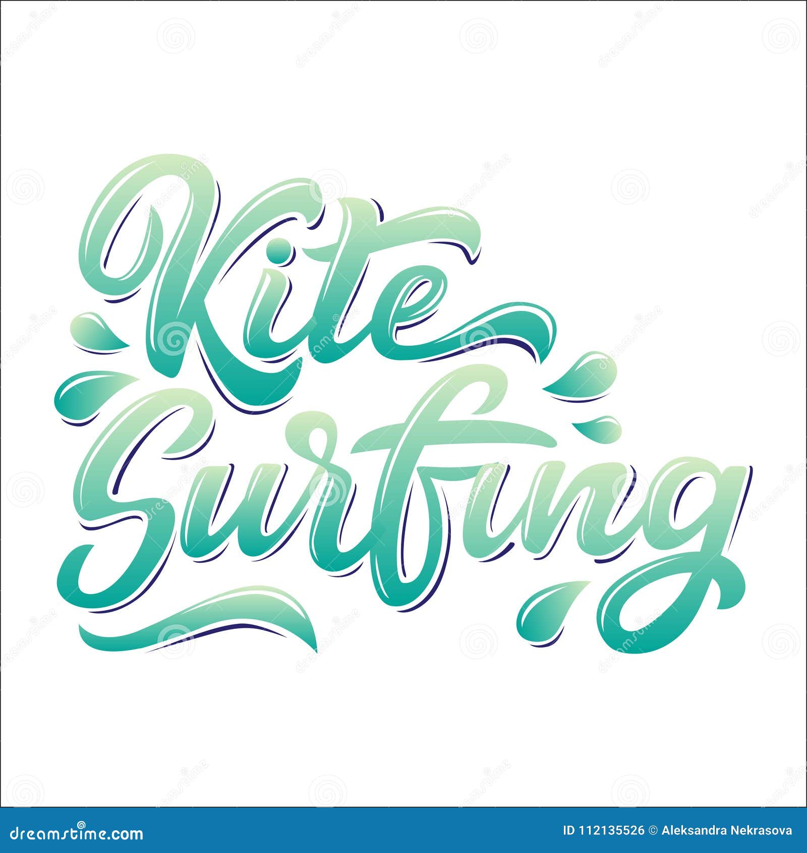 Logotipo De Las Letras De Kitesurfing Stock de ilustración ...