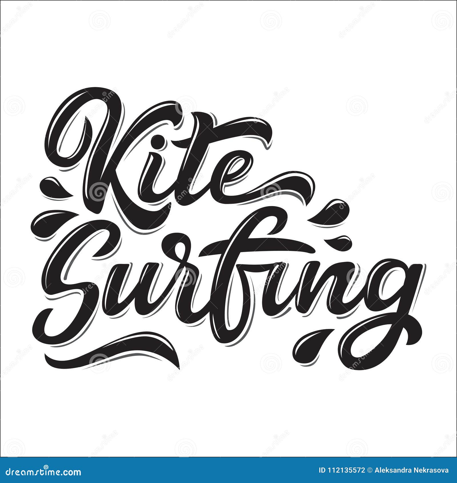 Logotipo De Las Letras De Kitesurfing Stock de ilustración ...