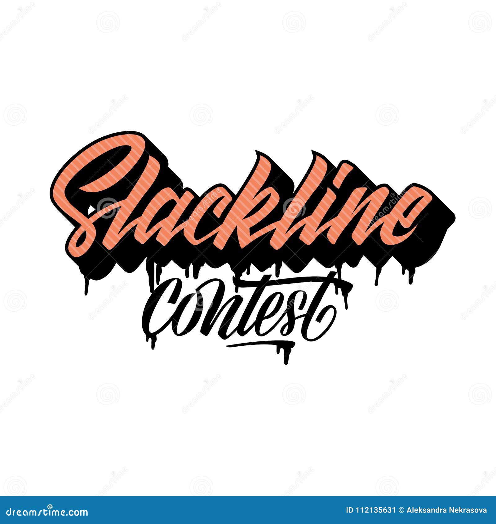 Logotipo De Las Letras De La Competencia De Slackline Stock de ...