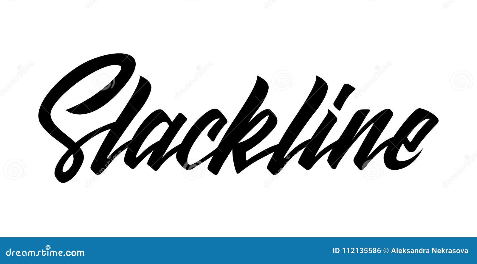 Logotipo De Las Letras De Slackline Stock de ilustración - Ilustración ...