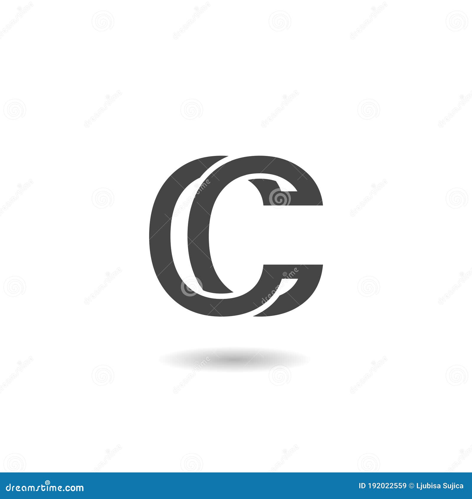 Logotipo De Letra Cc Com Sombra Ilustração do Vetor - Ilustração de ...