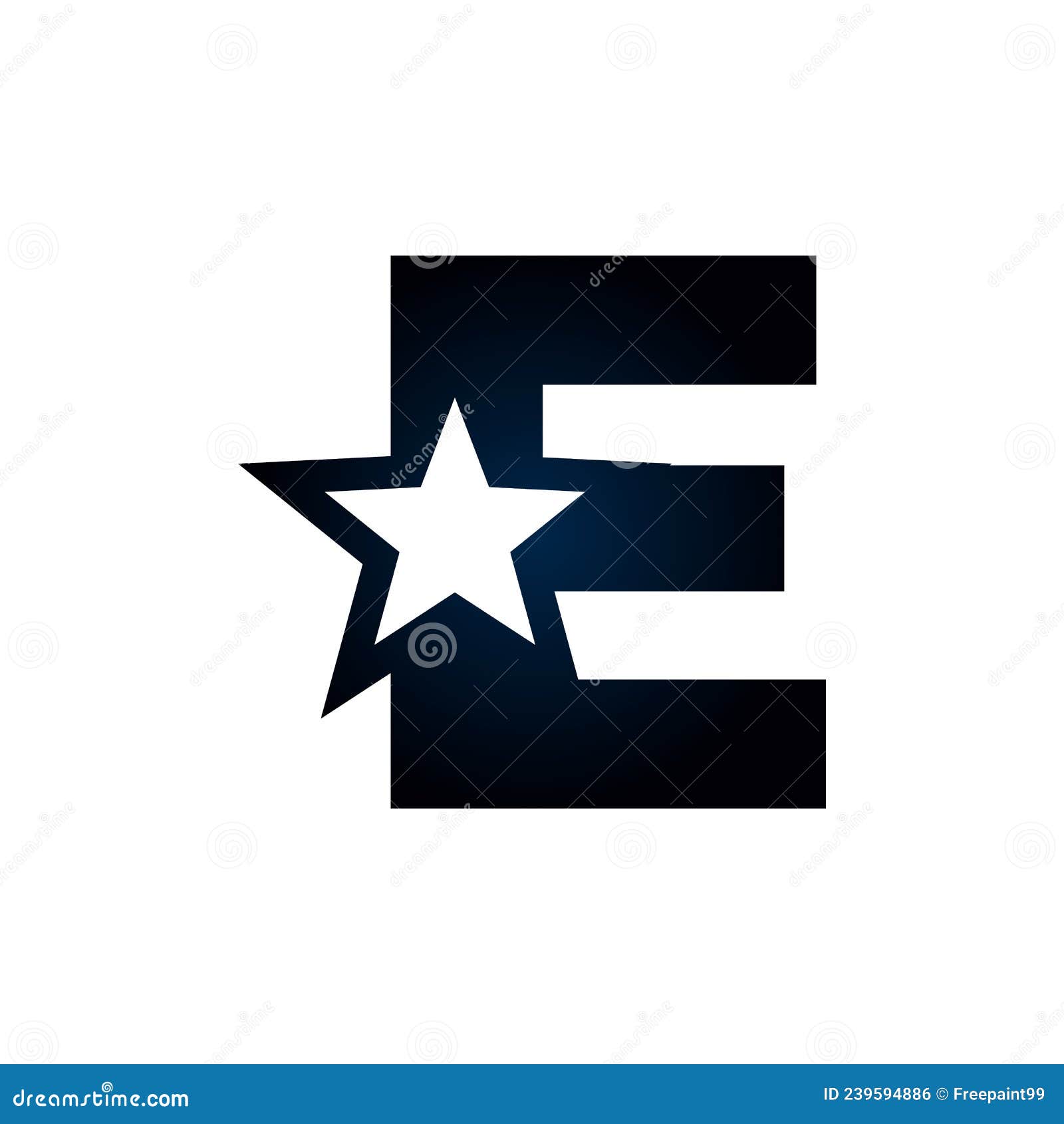 Logotipo De Letra E Estrella. Utilizable Para Premios Y Logotipos ...