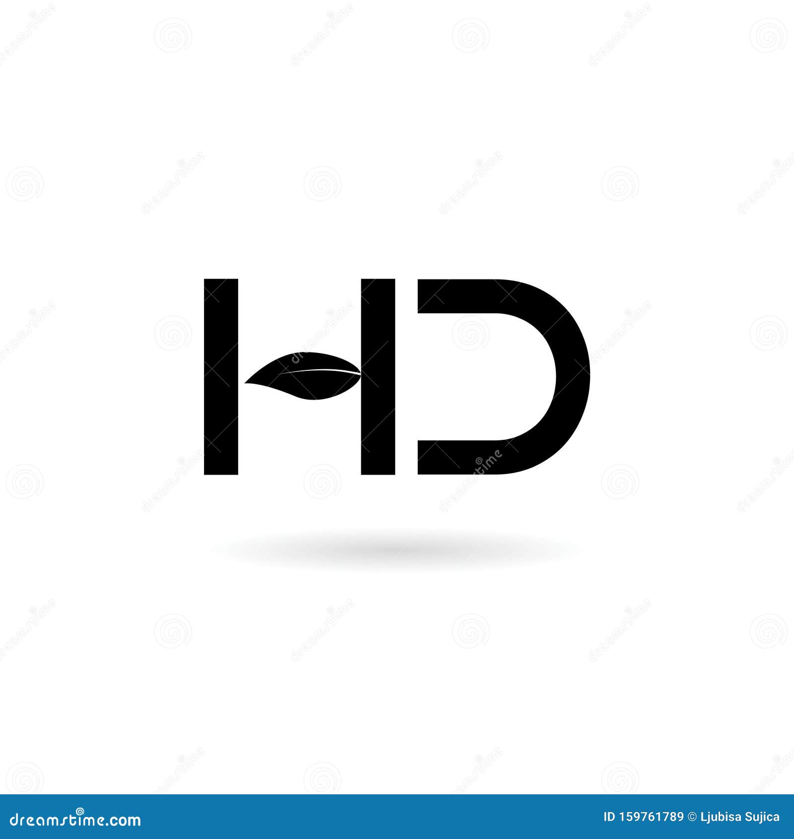 Logotipo De Letra HD, Icono Inicial HD Ilustración del Vector ...
