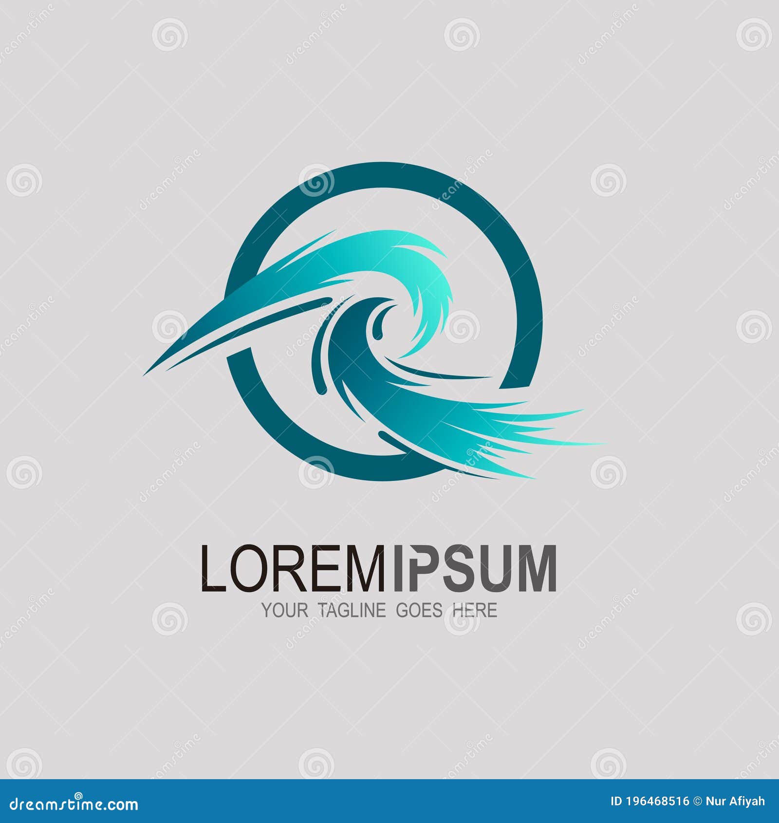 Logotipo De Letra R Con Vector De Diseño De Olas, Logotipo De Playa ...