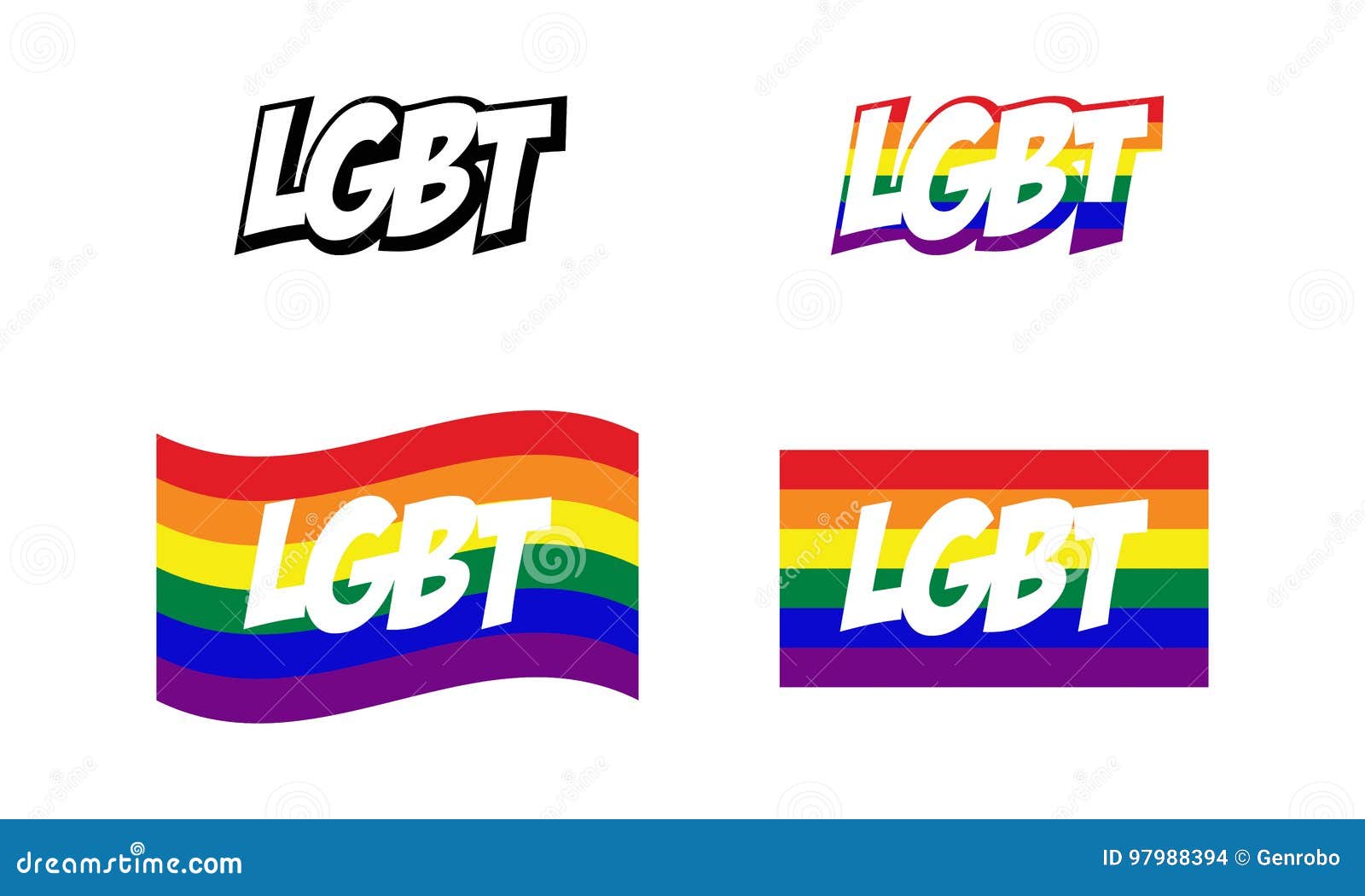 Logotipo de LGBT stock de ilustración. Ilustración de elefante - 97988394