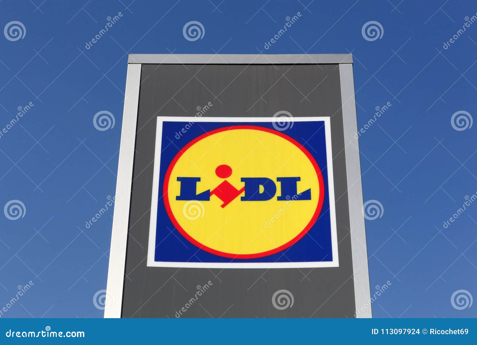 Logotipo De Lidl Em Um Painel Imagem de Stock Editorial - Imagem de ...