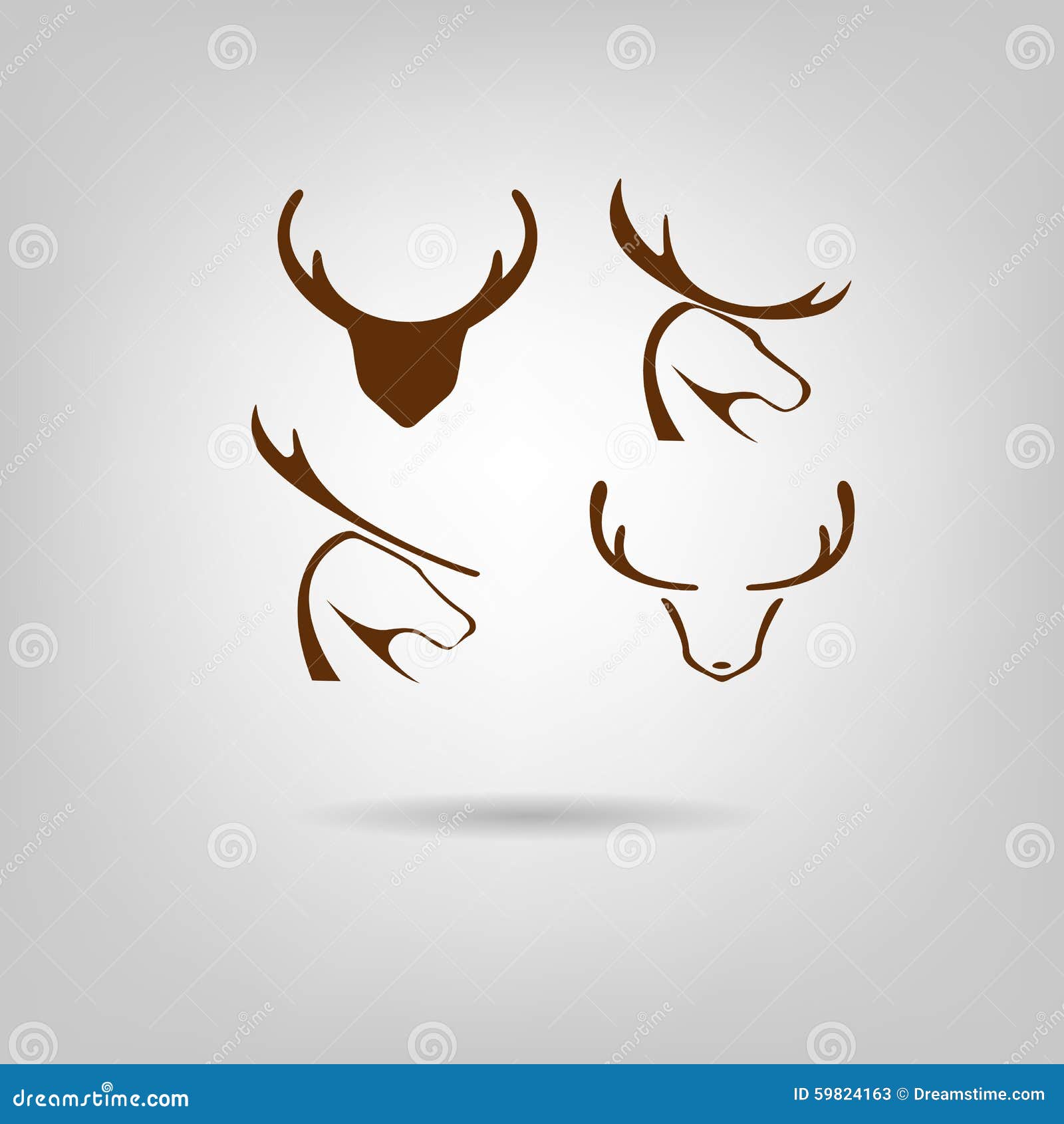 Logotipo de los alces ilustración del vector. Ilustración de bosquejo ...