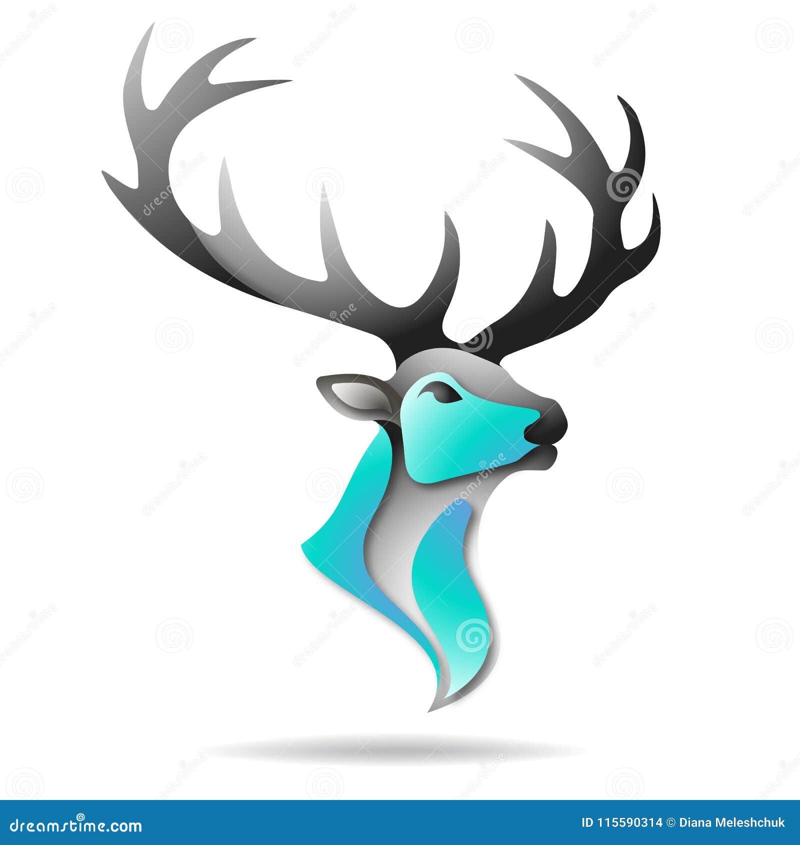 Logotipo De Los Ciervos Ejemplo Colorido Del Vector Ilustración del ...