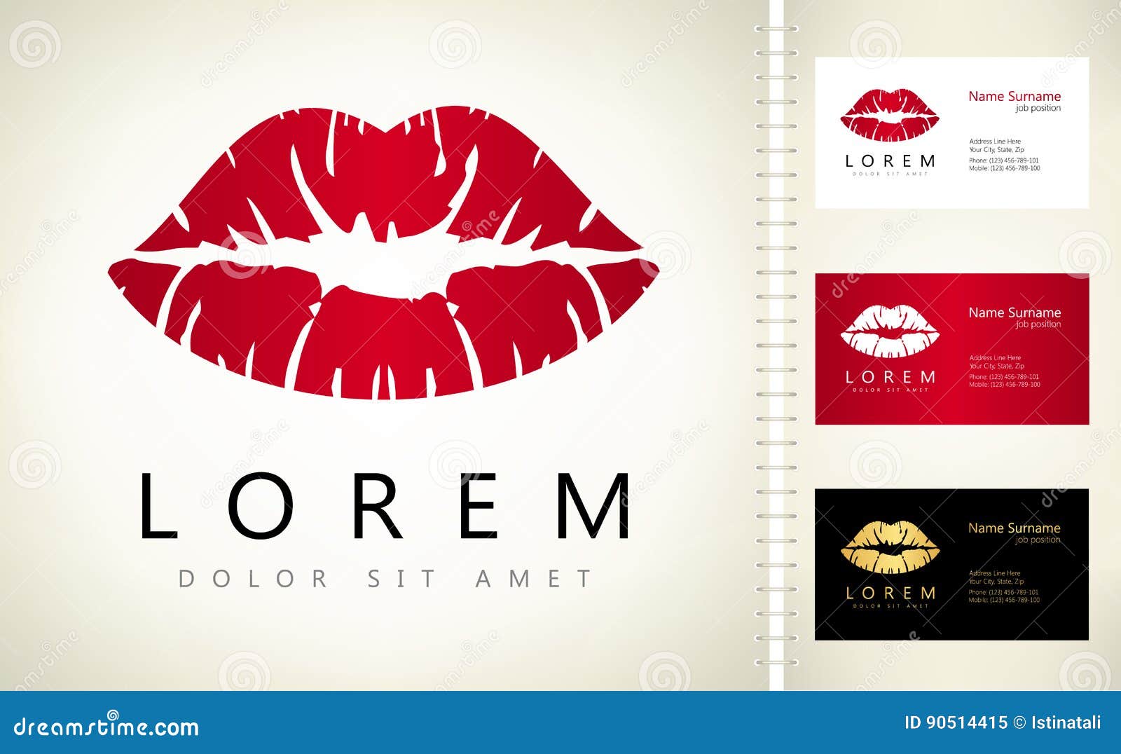 Logotipo de los labios ilustración del vector. Ilustración de muchacha ...