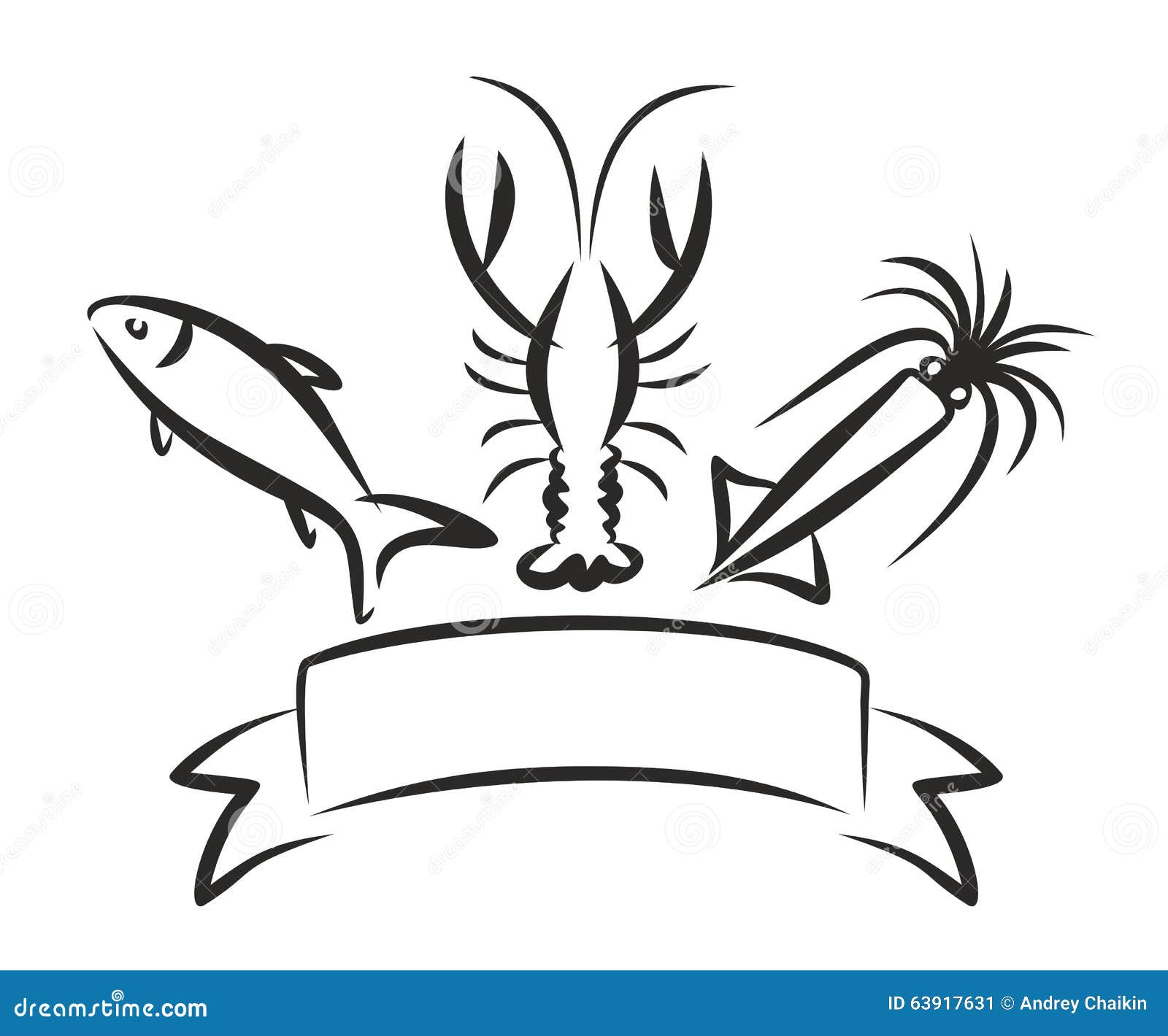 Logotipo de los mariscos ilustración del vector. Ilustración de ...