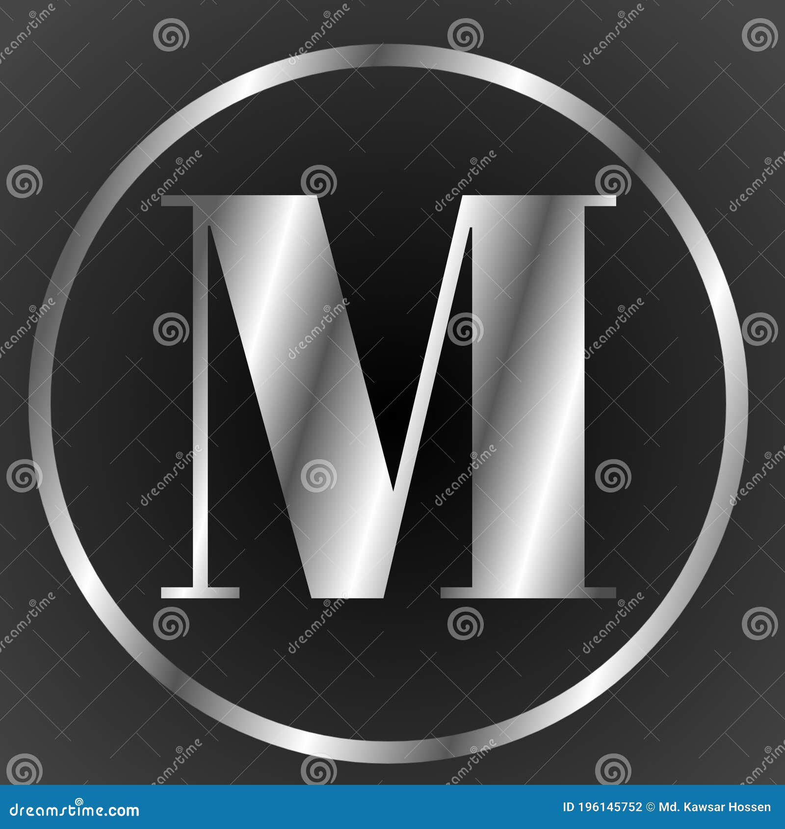 Logotipo De M Logotipo De Plata M Logotipo De M Plata M Logotipo De ...
