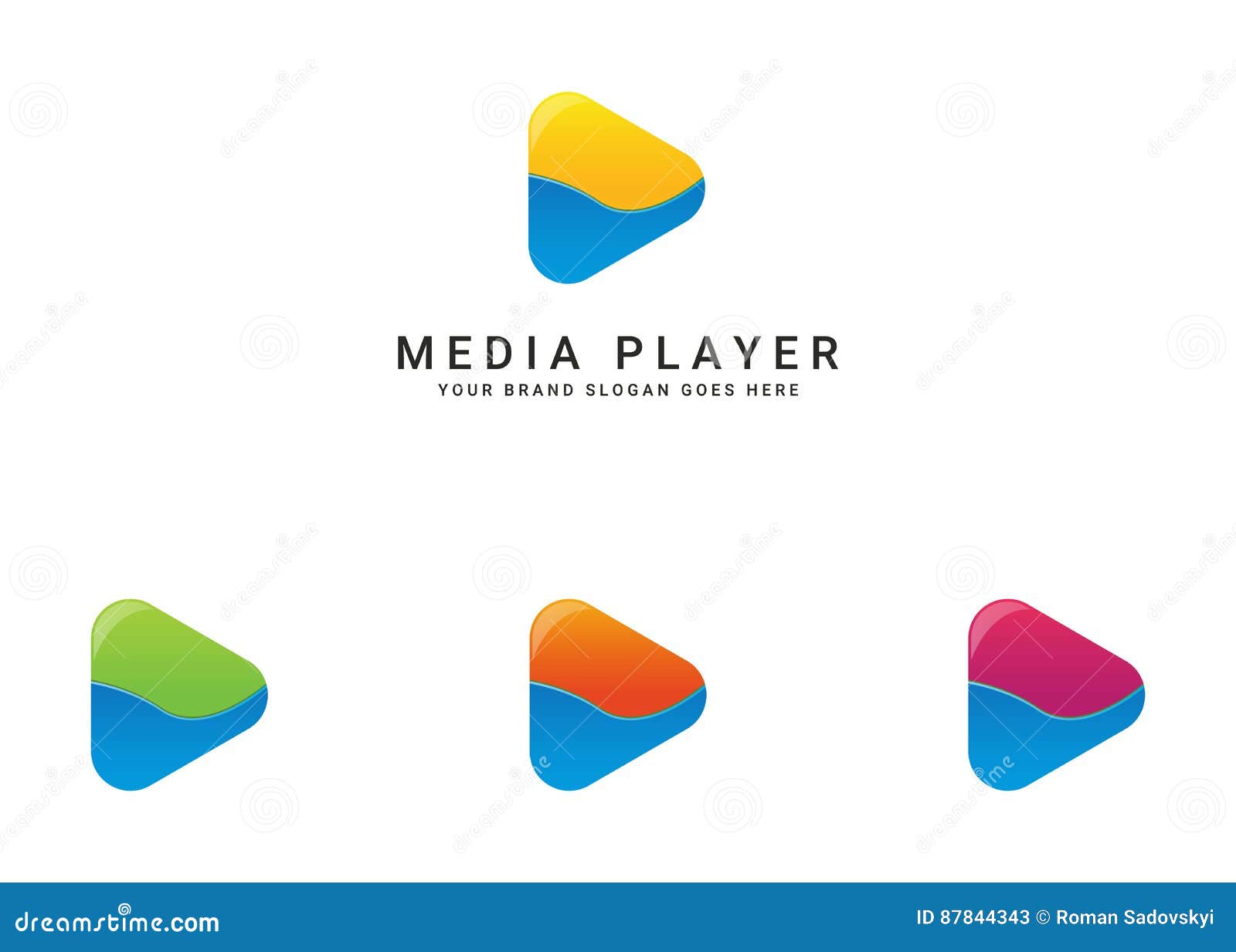 Logotipo de Media Player ilustração do vetor. Ilustração de melodia ...