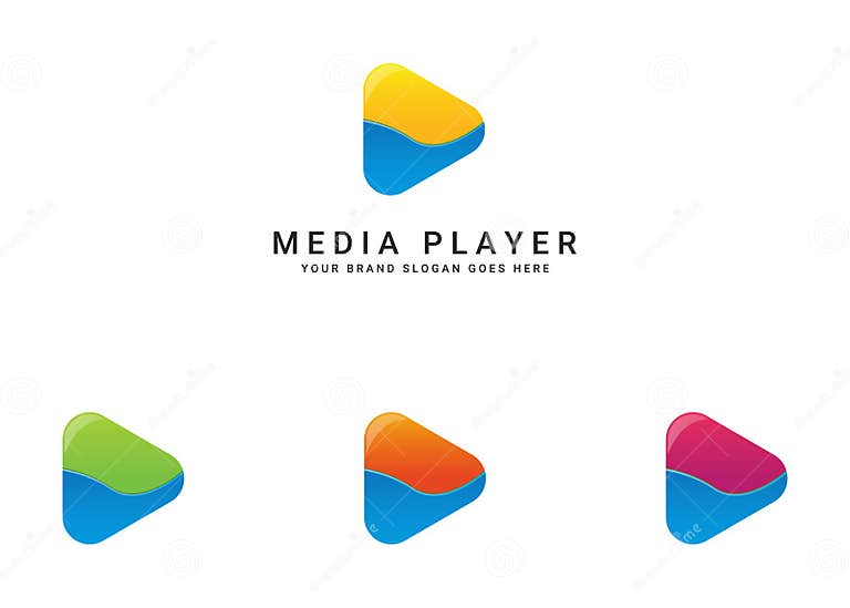 Logotipo de Media Player ilustração do vetor. Ilustração de melodia ...