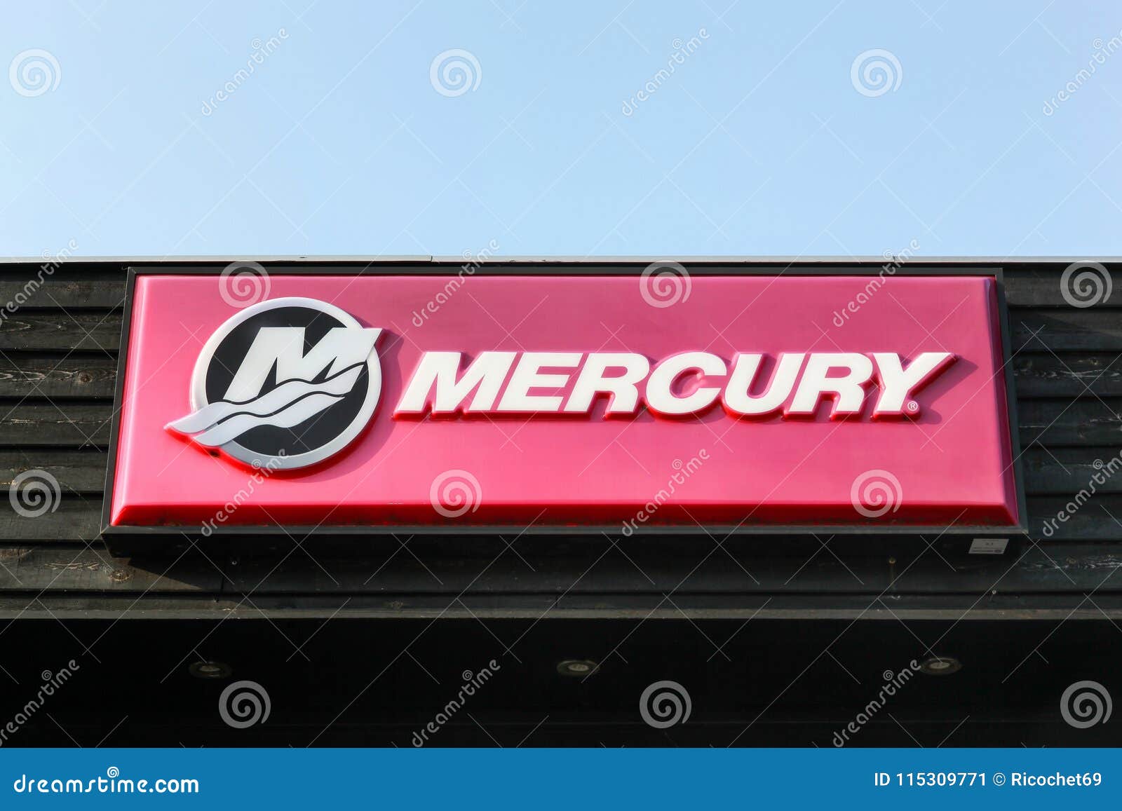 Logotipo De Mercury Em Uma Construção Foto Editorial - Imagem de ...