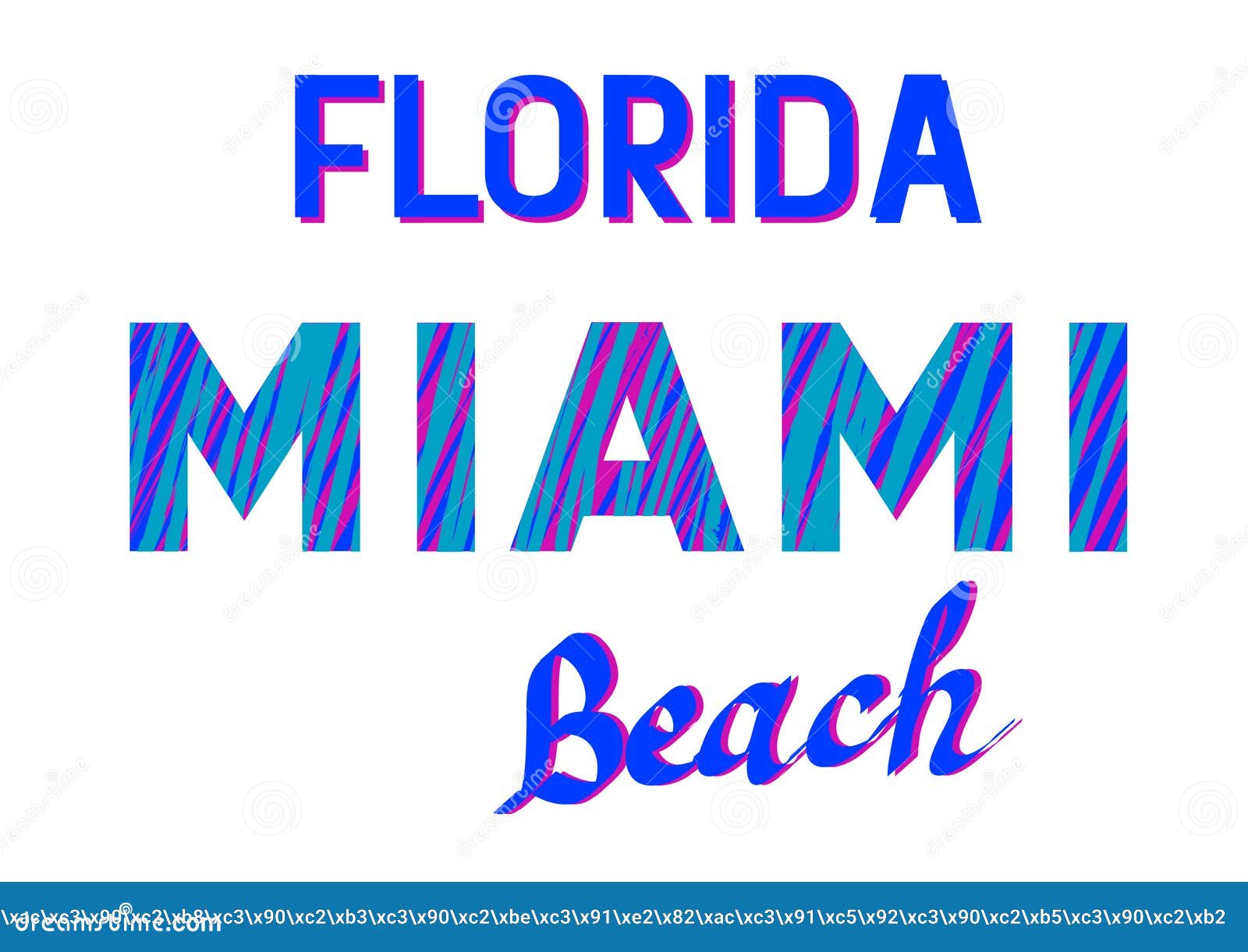 Logotipo de Miami dos ilustración del vector. Ilustración de muestra ...