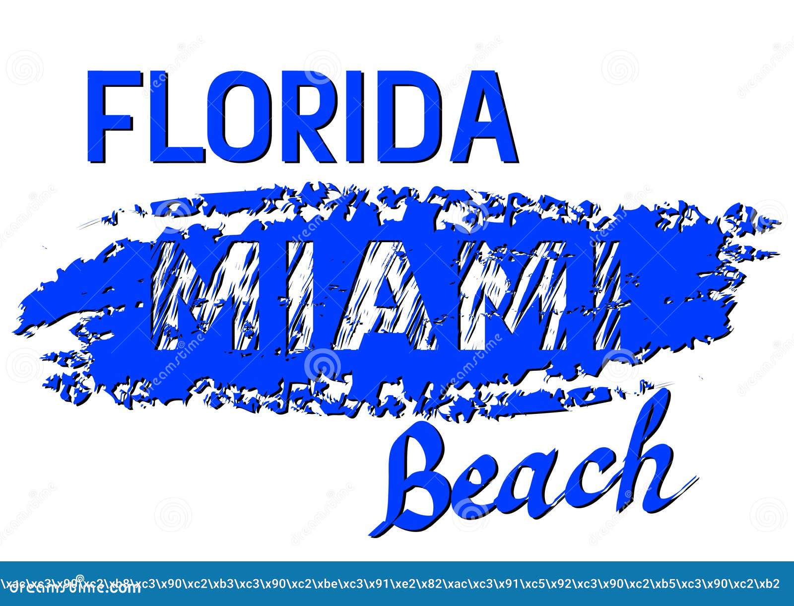 Logotipo de Miami um ilustração do vetor. Ilustração de letra - 105380713