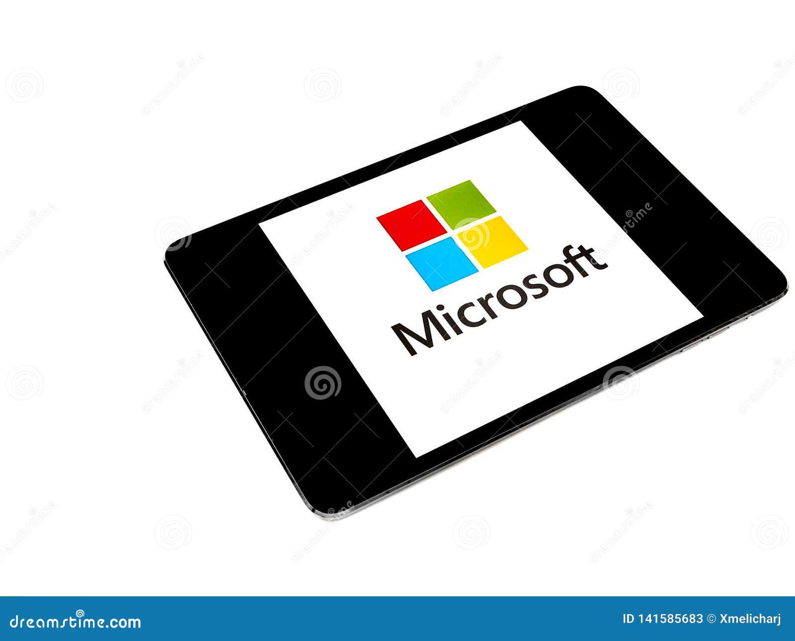 Logotipo De Microsoft Na Tela Do Ipad Foto de Stock Editorial - Imagem ...