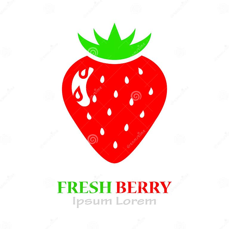 Logotipo de morango ilustração do vetor. Ilustração de cartoons - 200417473