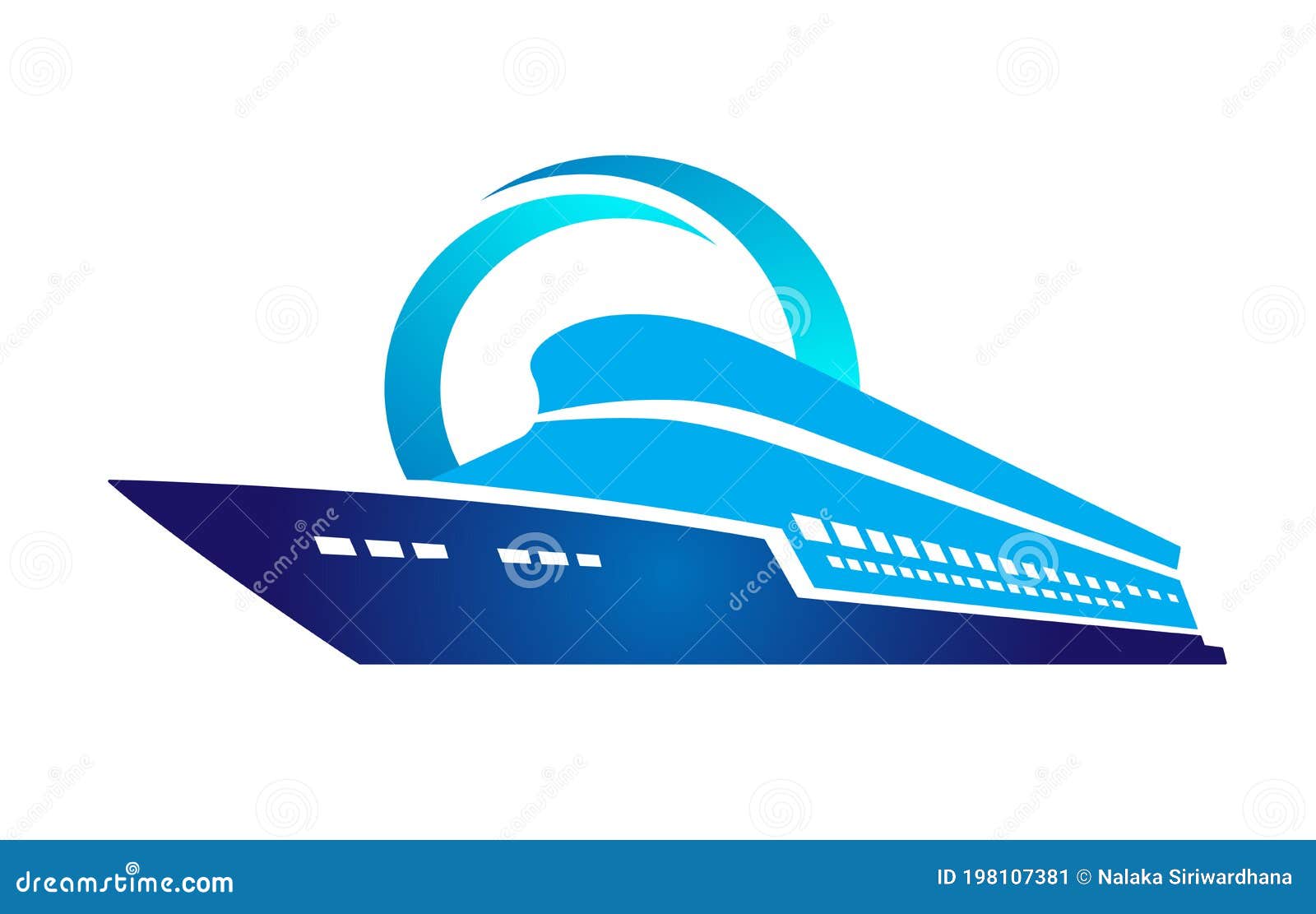 Logotipo de navio. ilustração do vetor. Ilustração de fundo - 198107381