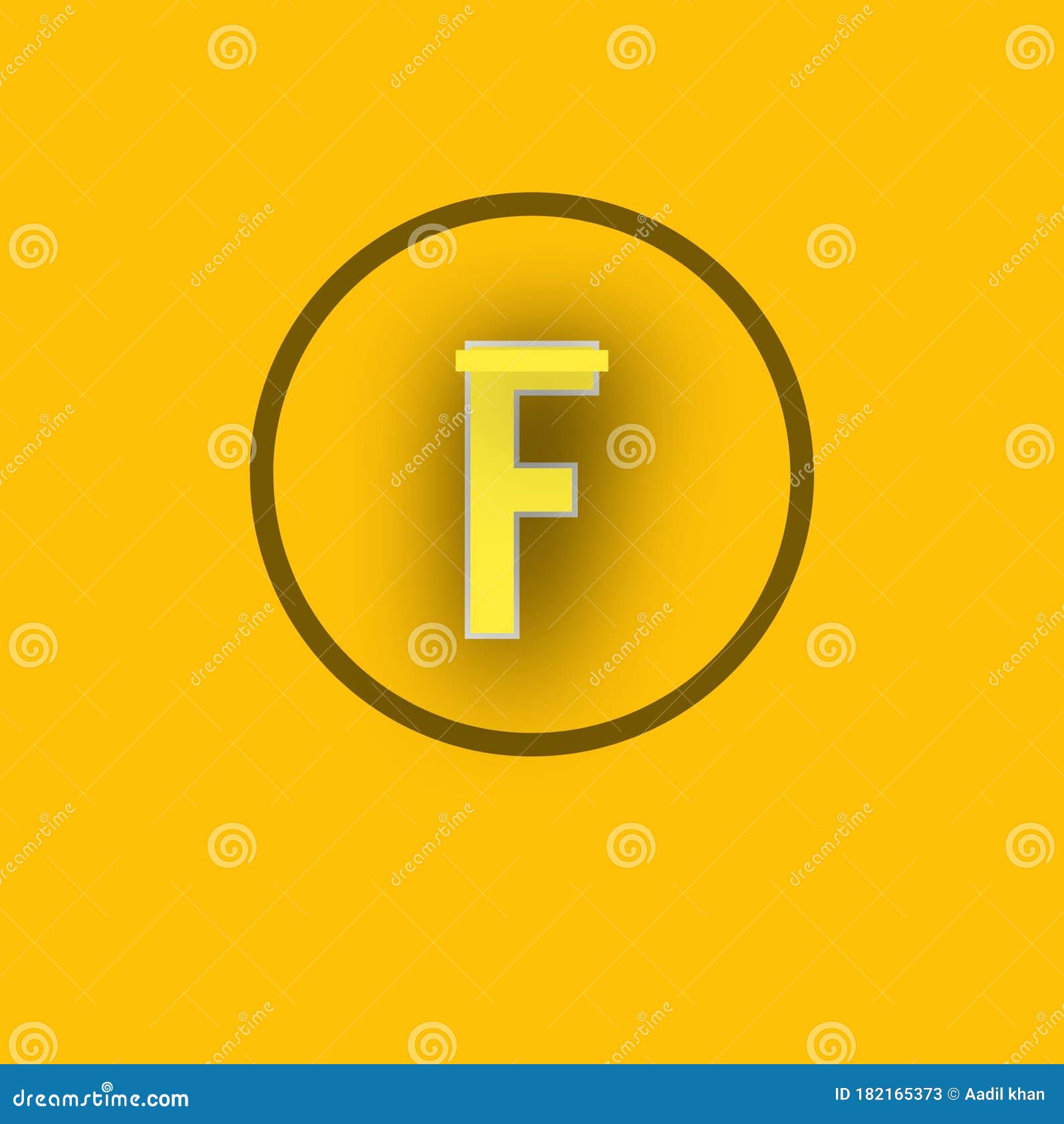 Logotipo De Nome F Com Fundo Laranja Ilustração Stock - Ilustração de ...