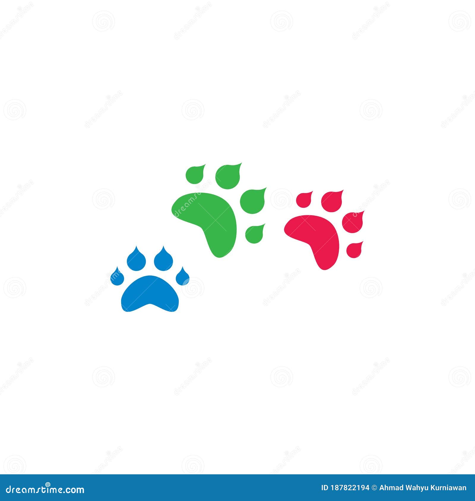 Logotipo de pata ilustração do vetor. Ilustração de loja - 187822194