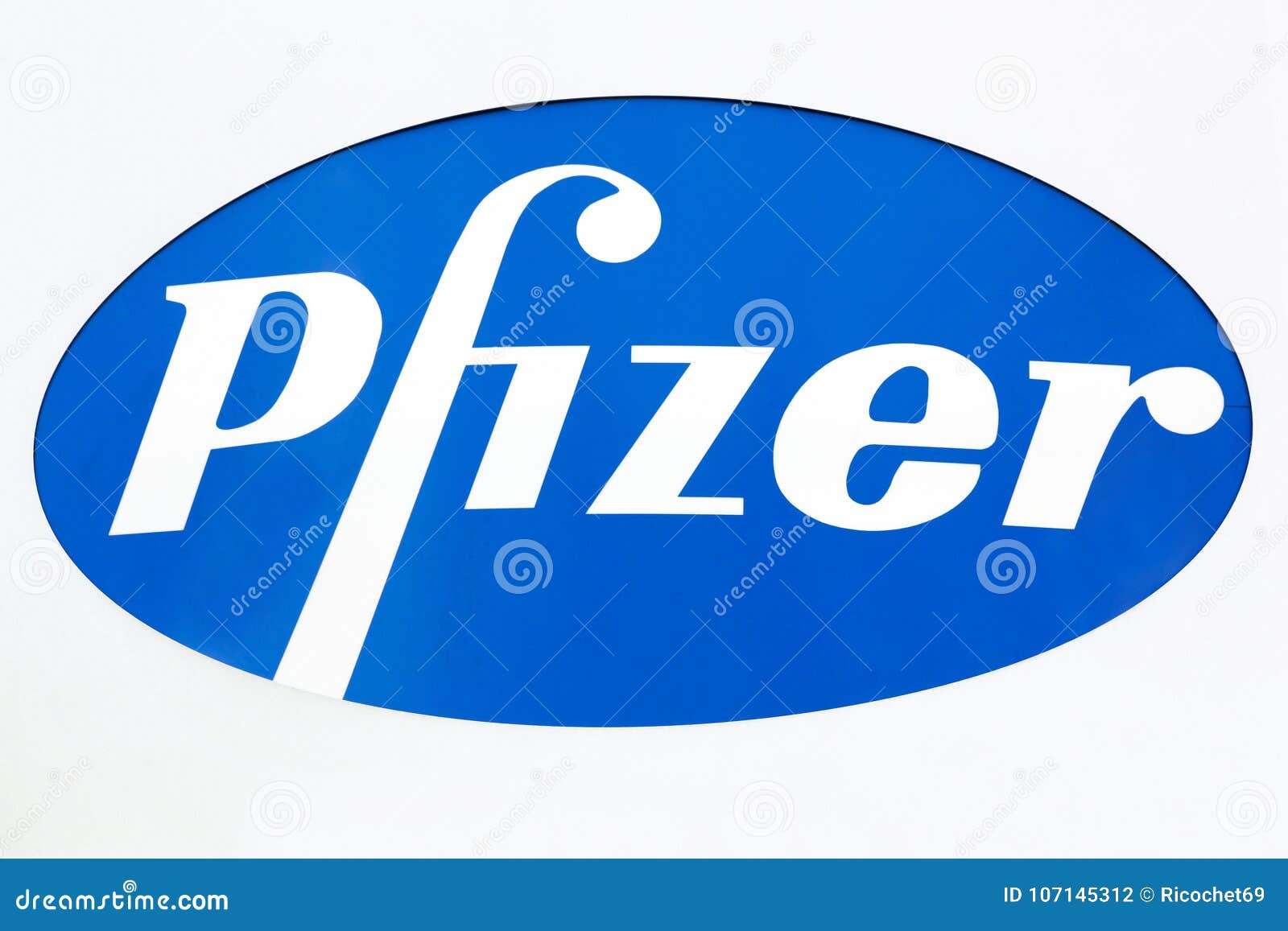 Logotipo De Pfizer Em Uma Parede Fotografia Editorial - Imagem de azul ...