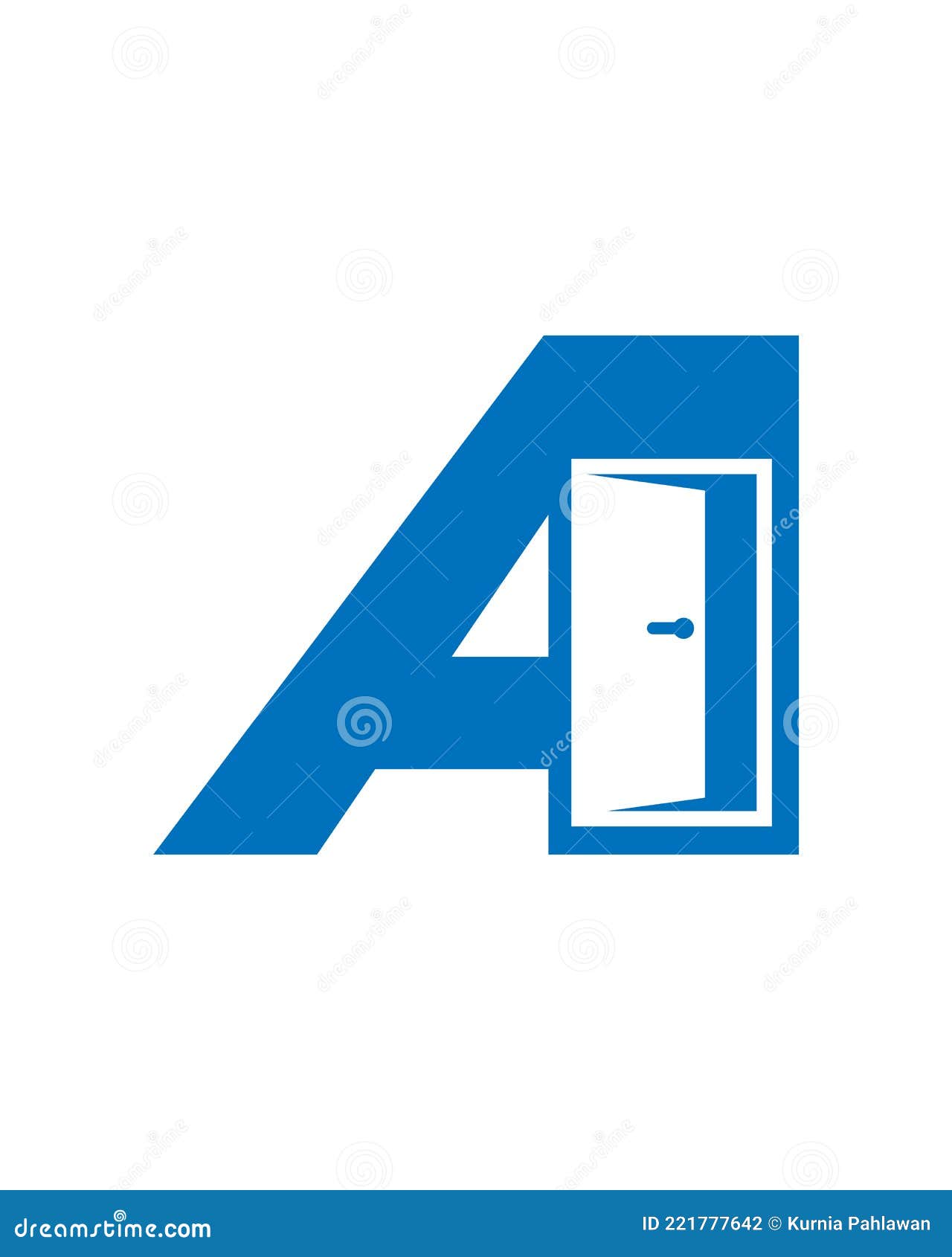 Logotipo De Porta, Logo Inicial Ilustração Stock - Ilustração de preto ...