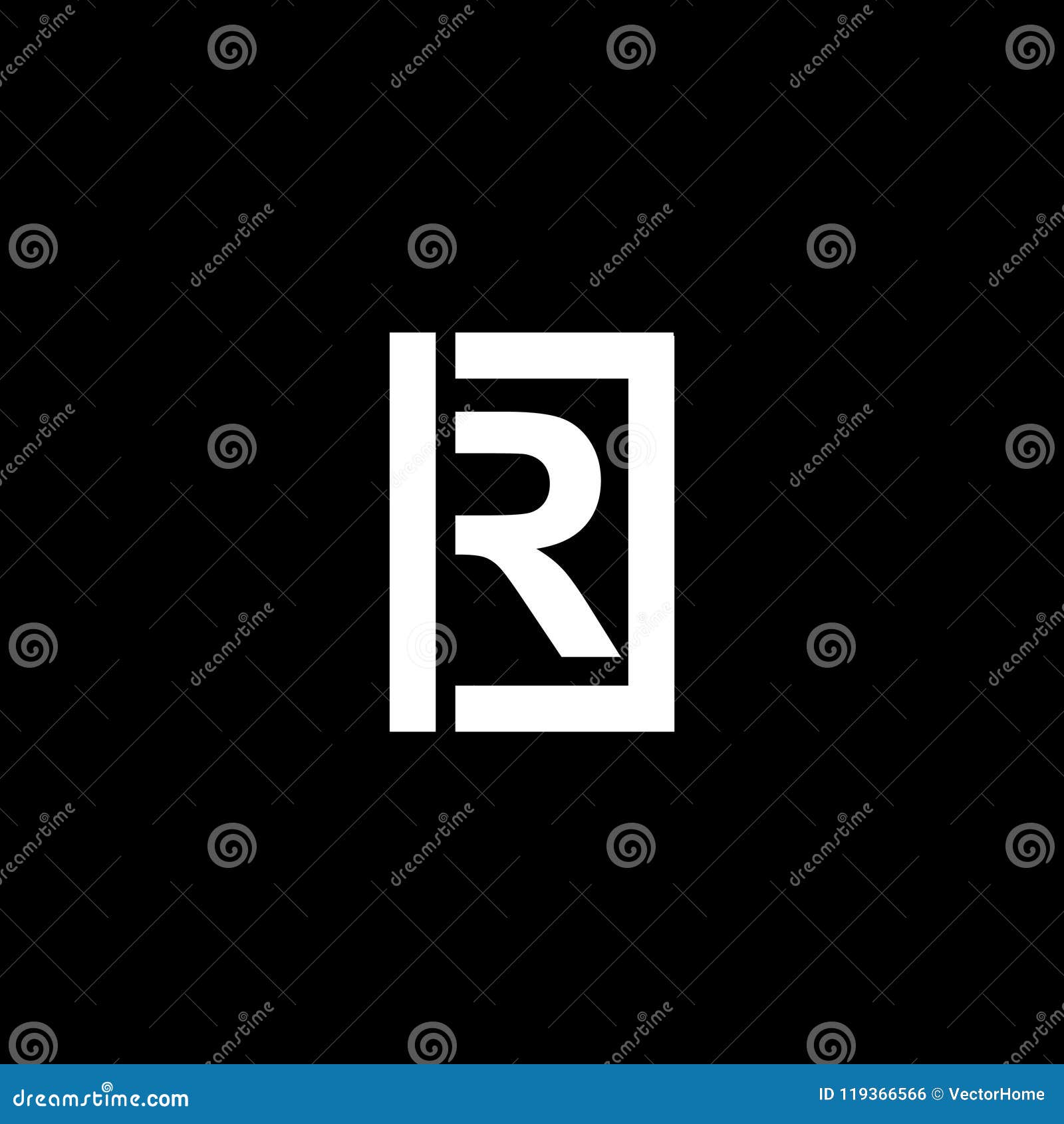 Logotipo De R, Ejemplo Del Vector Ilustración del Vector - Ilustración ...