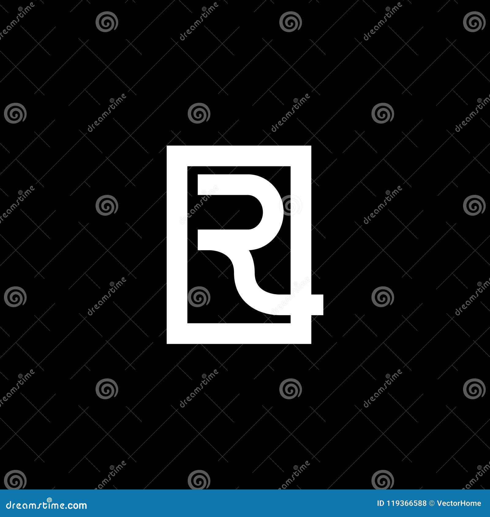 Logotipo De R, Ejemplo Del Vector Ilustración del Vector - Ilustración ...