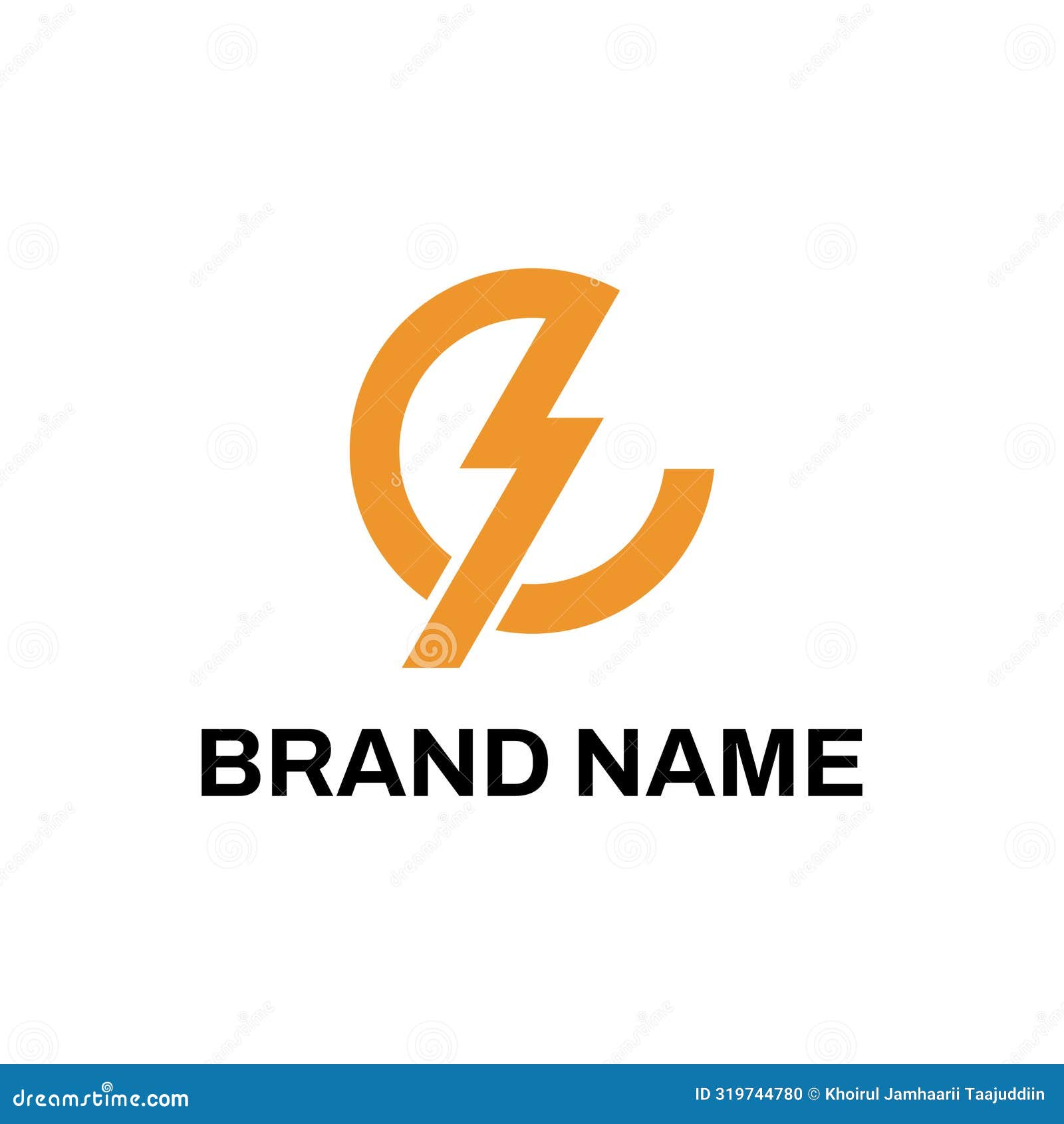 Logotipo de raio e raio ilustração do vetor. Ilustração de raio - 319744780