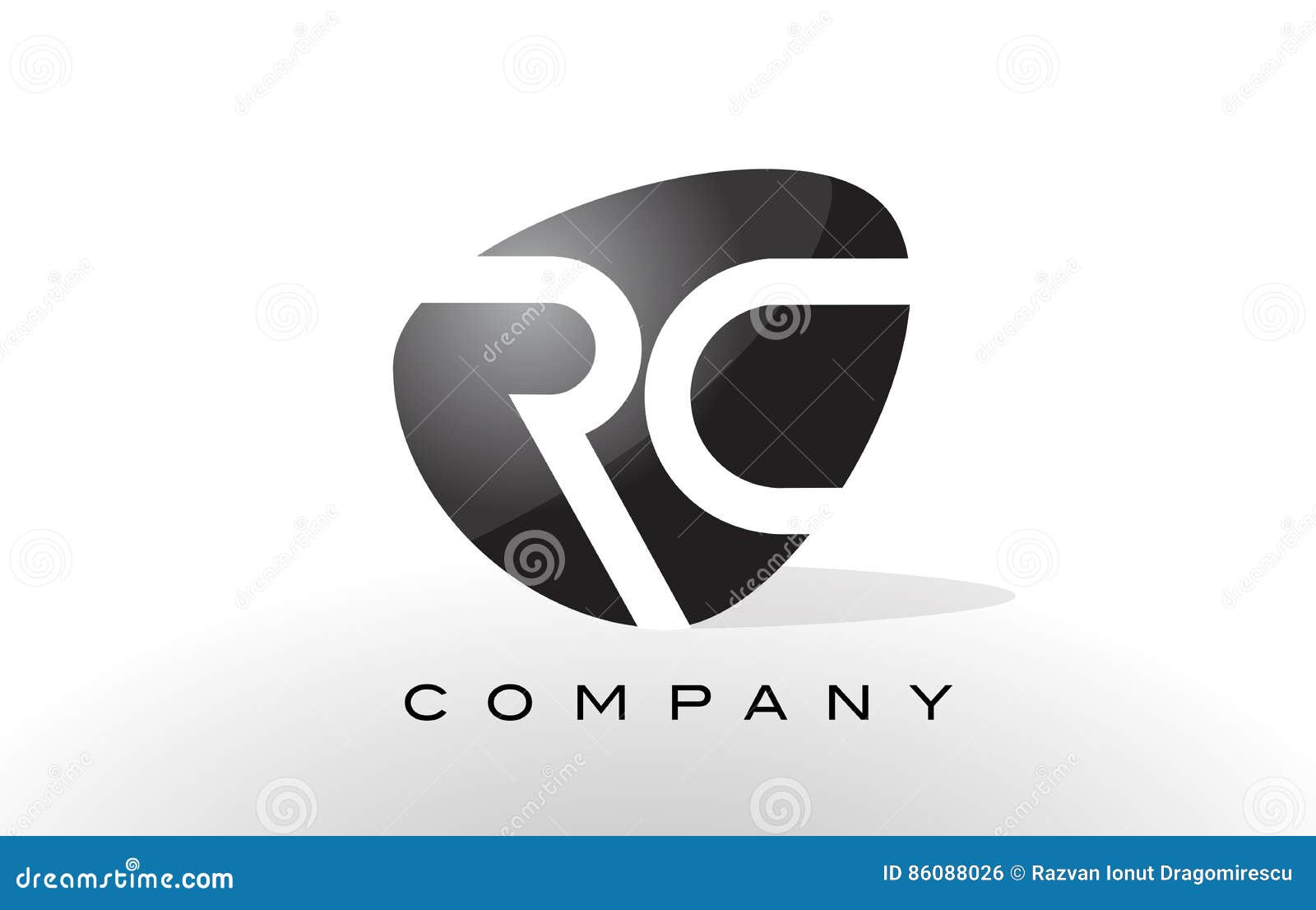 Logotipo De RC Vetor Do Projeto De Letra Ilustração do Vetor ...