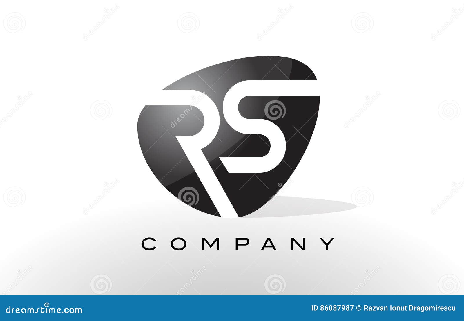 Logotipo De RS Vector Del Diseño De Letra Ilustración del Vector ...