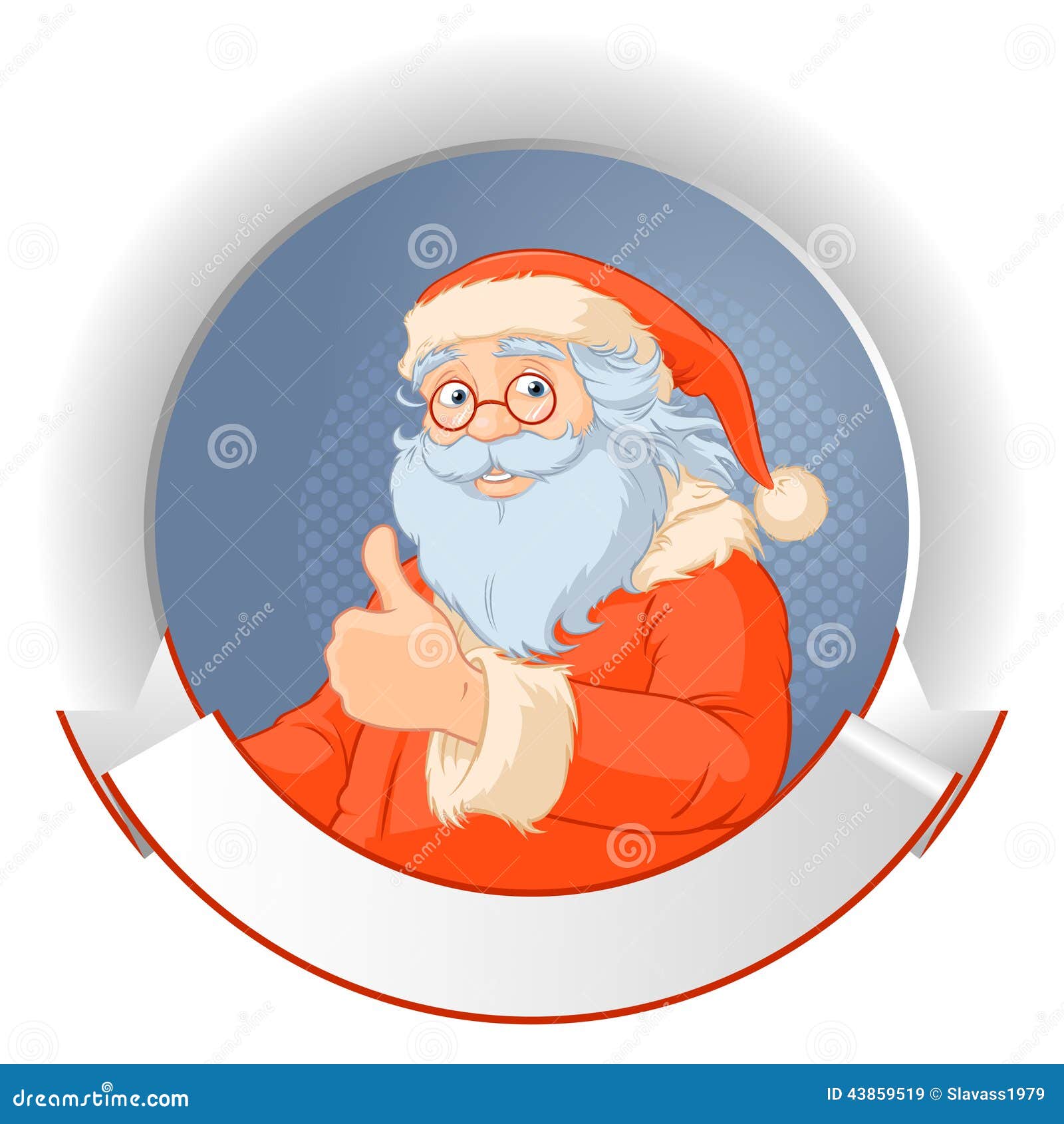 Logotipo de Santa Claus ilustração do vetor. Ilustração de clau - 43859519