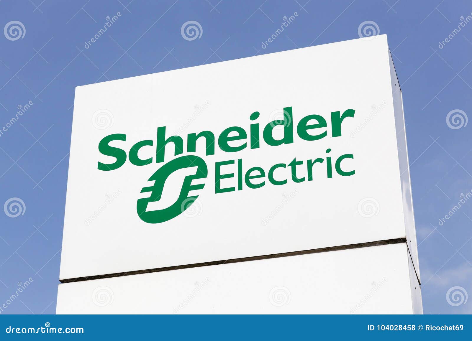 Logotipo De Schneider Electric En Un Panel Foto de archivo editorial ...