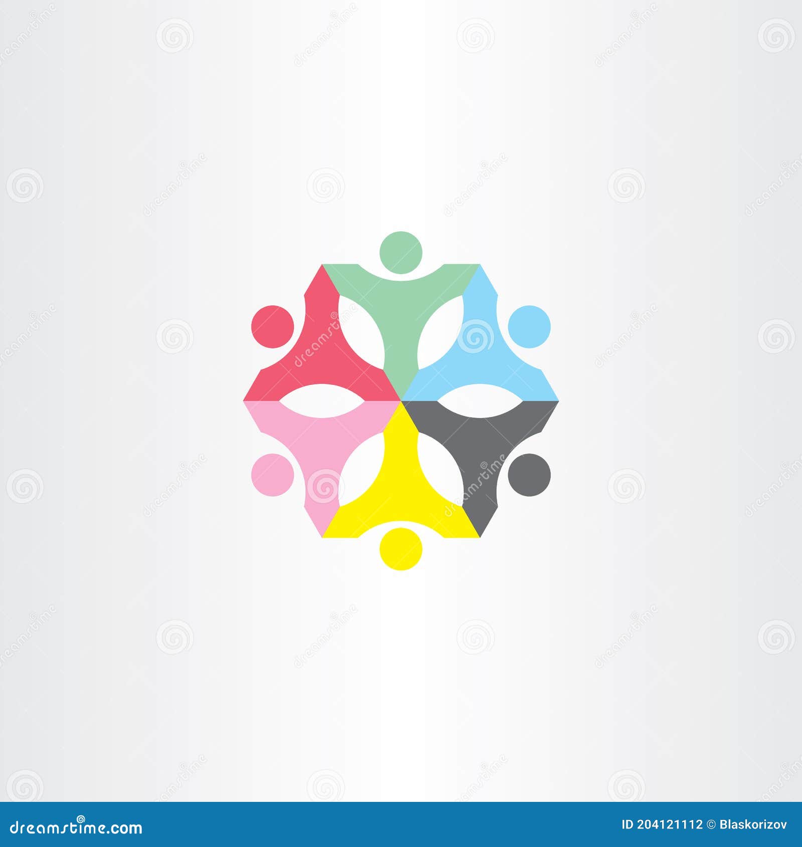 Logotipo De Sinal De Cor De Equipe Ilustração do Vetor - Ilustração de ...