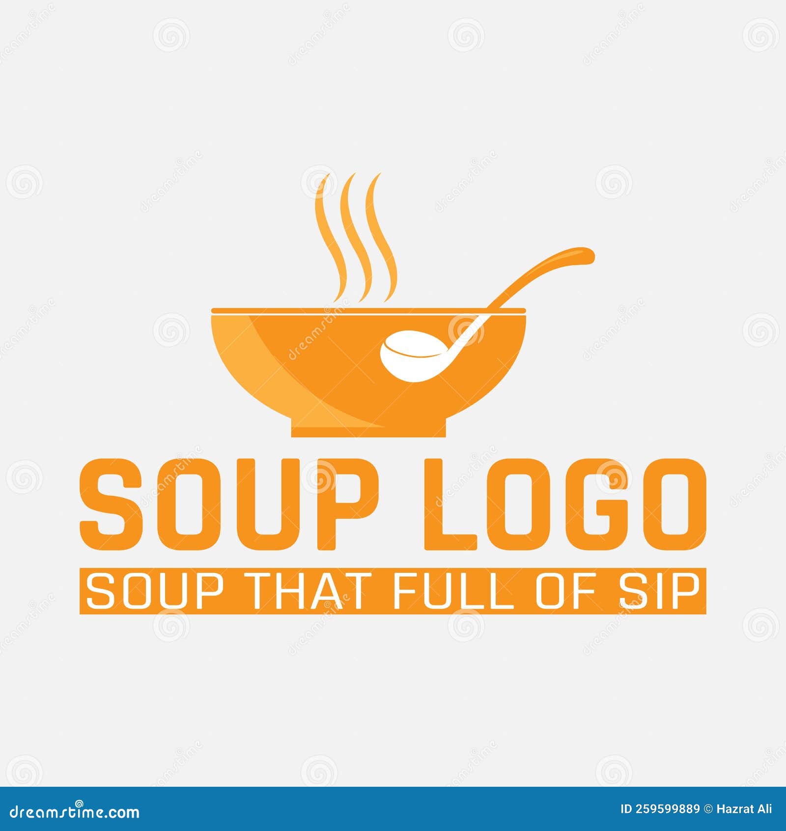 Logotipo de sopa stock de ilustración. Ilustración de sopa - 259599889