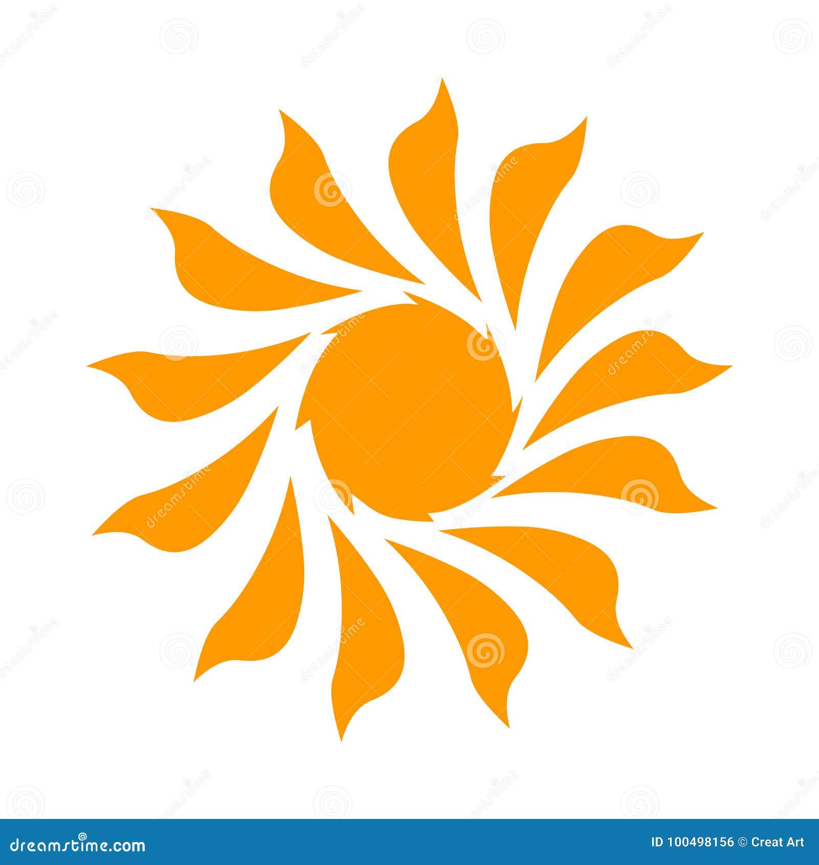 Logotipo de Sun ilustración del vector. Ilustración de blanco - 100498156