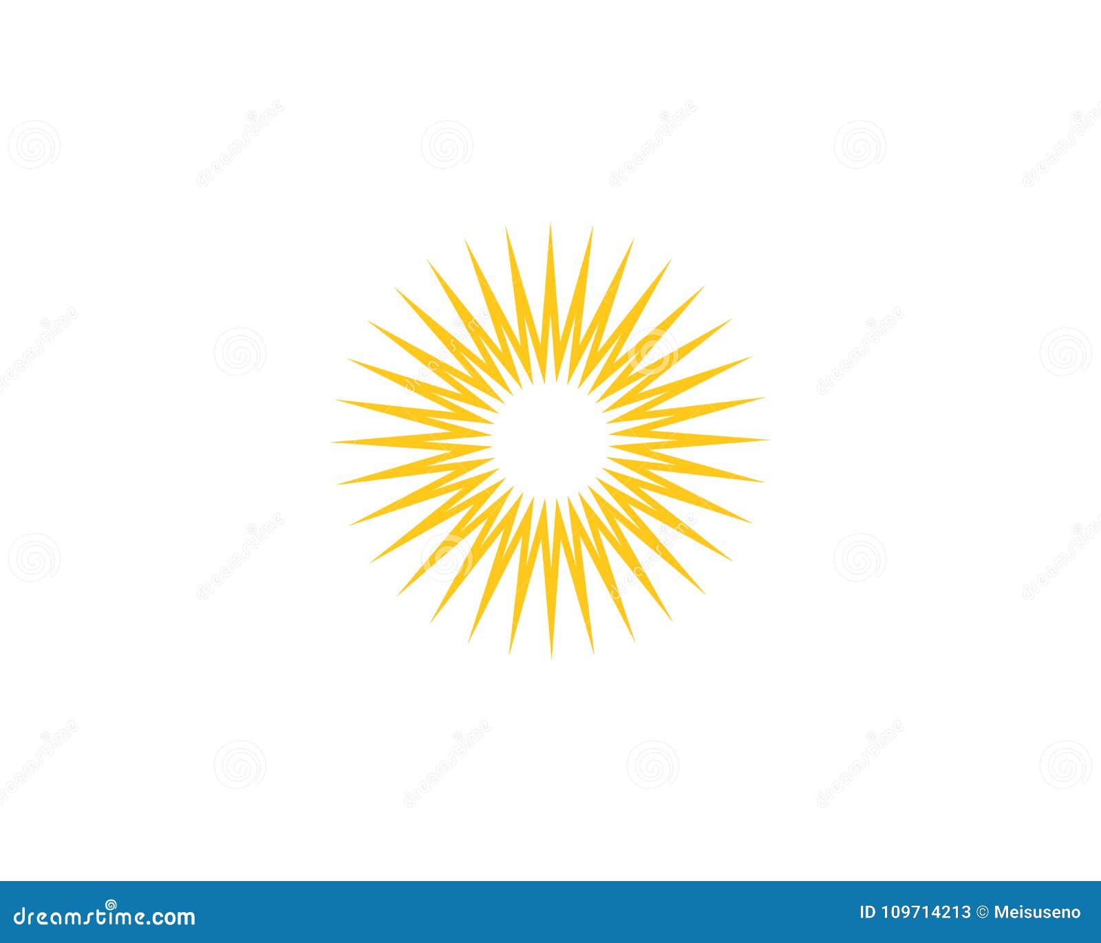 Logotipo de Sun ilustración del vector. Ilustración de forma - 109714213