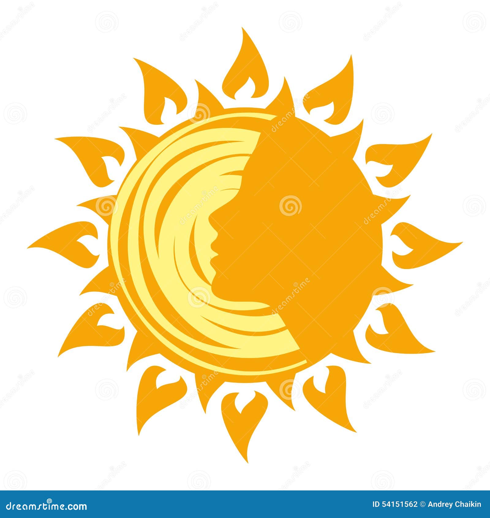 Logotipo de Sun ilustración del vector. Ilustración de silueta - 54151562