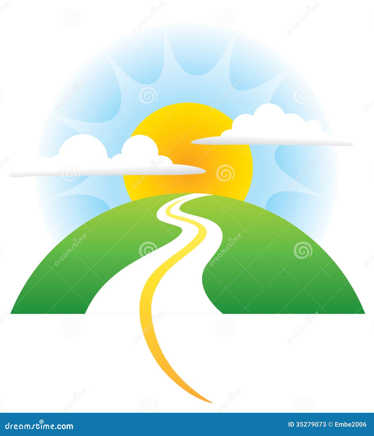 Logotipo de Sun da estrada ilustração do vetor. Ilustração de aberto ...