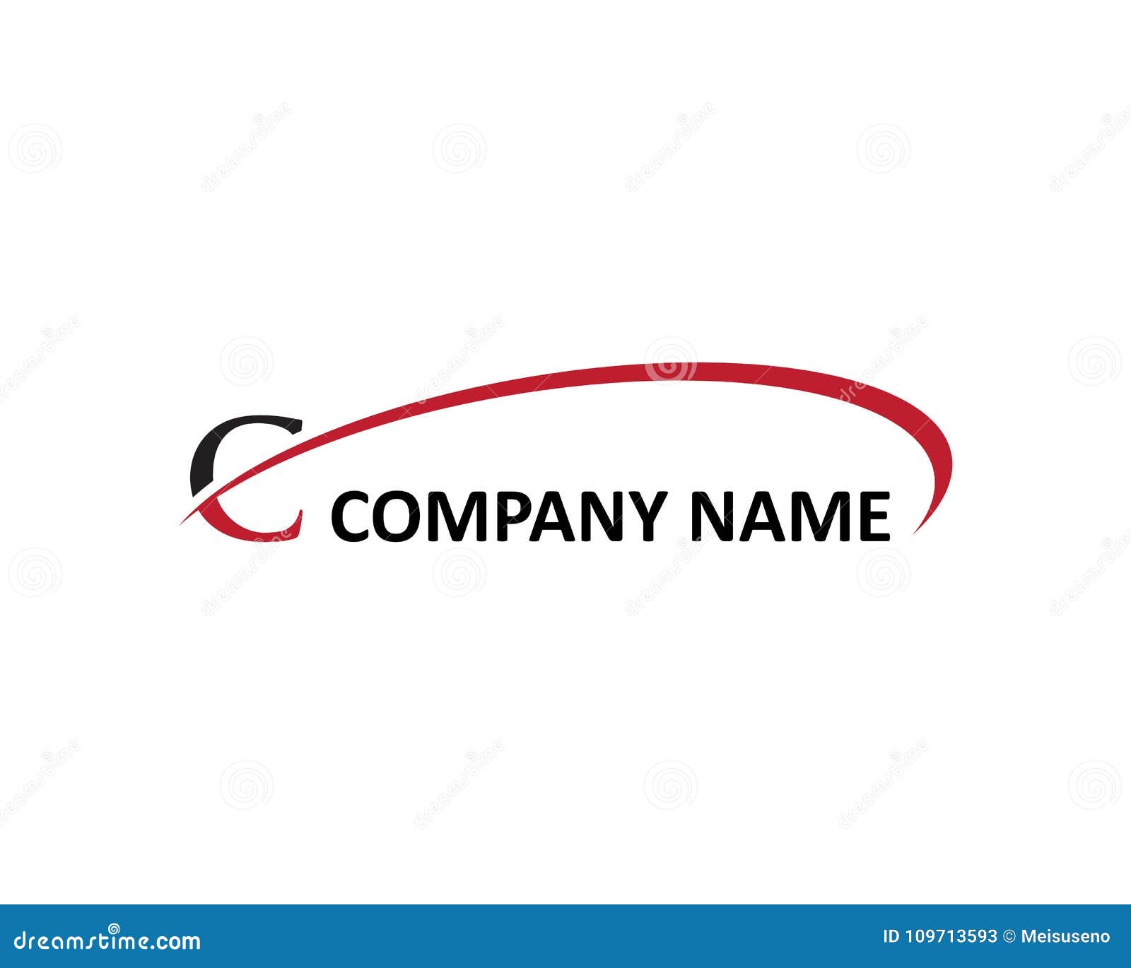 Logotipo De Swoosh De La Letra De C Ilustración del Vector ...