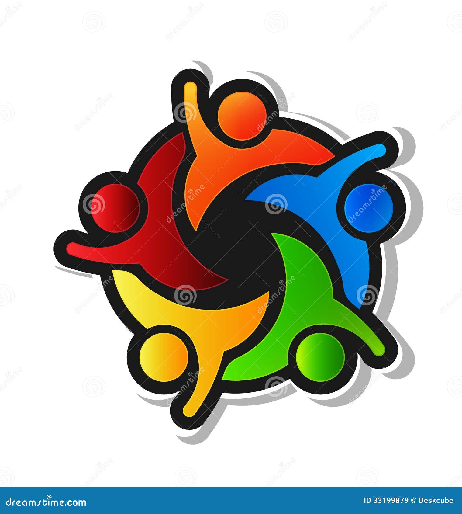 Logotipo de Team Hi 5 ilustración del vector. Ilustración de grupo ...