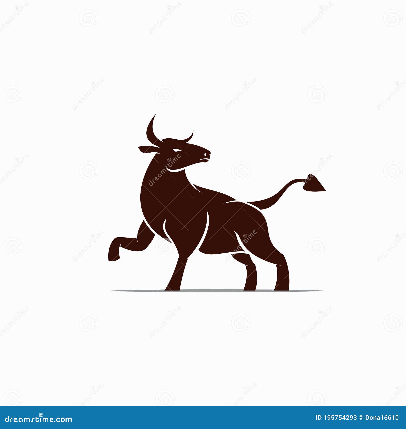 Logotipo de touro ilustração do vetor. Ilustração de nave - 195754293