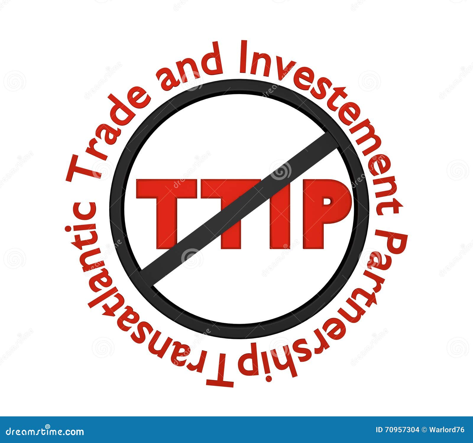 Logotipo de TTIP stock de ilustración. Ilustración de desapruebe - 70957304