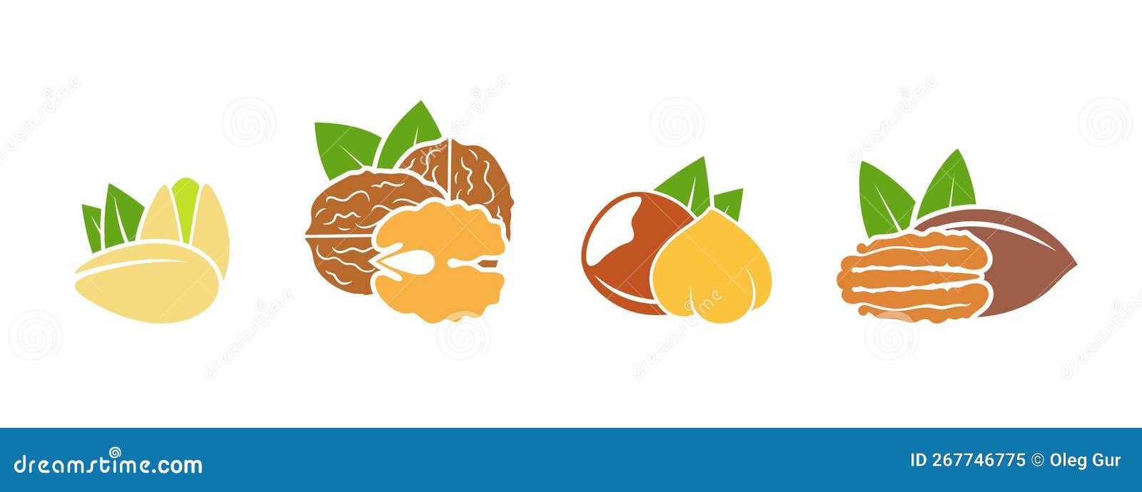 Logotipo De Tuerca. Tuerca Aislada Sobre Fondo Blanco. Establecer ...