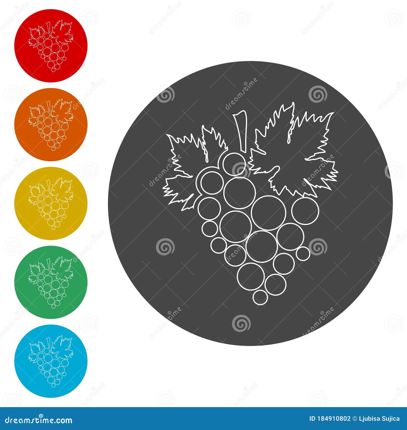 Logotipo de uva ilustración del vector. Ilustración de planta - 184910802