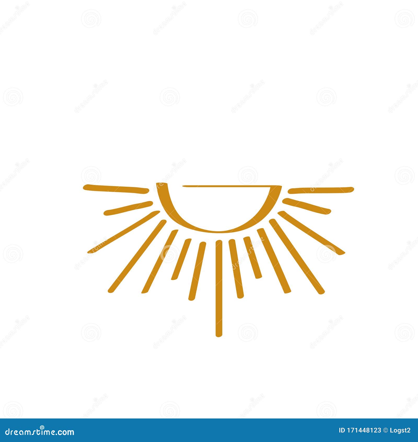 Logotipo De Vector De Sol. Emblema Del Sol Ilustración del Vector ...